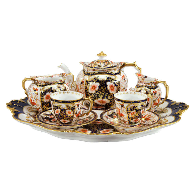 Royal Crown Derby Imari Tête-à-Tête on Matching Tray at 1stDibs