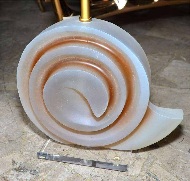 Pair of Resin Shell Lamps For Sale at 1stDibs