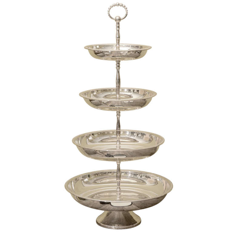 Tiered Silverplate Server at 1stDibs