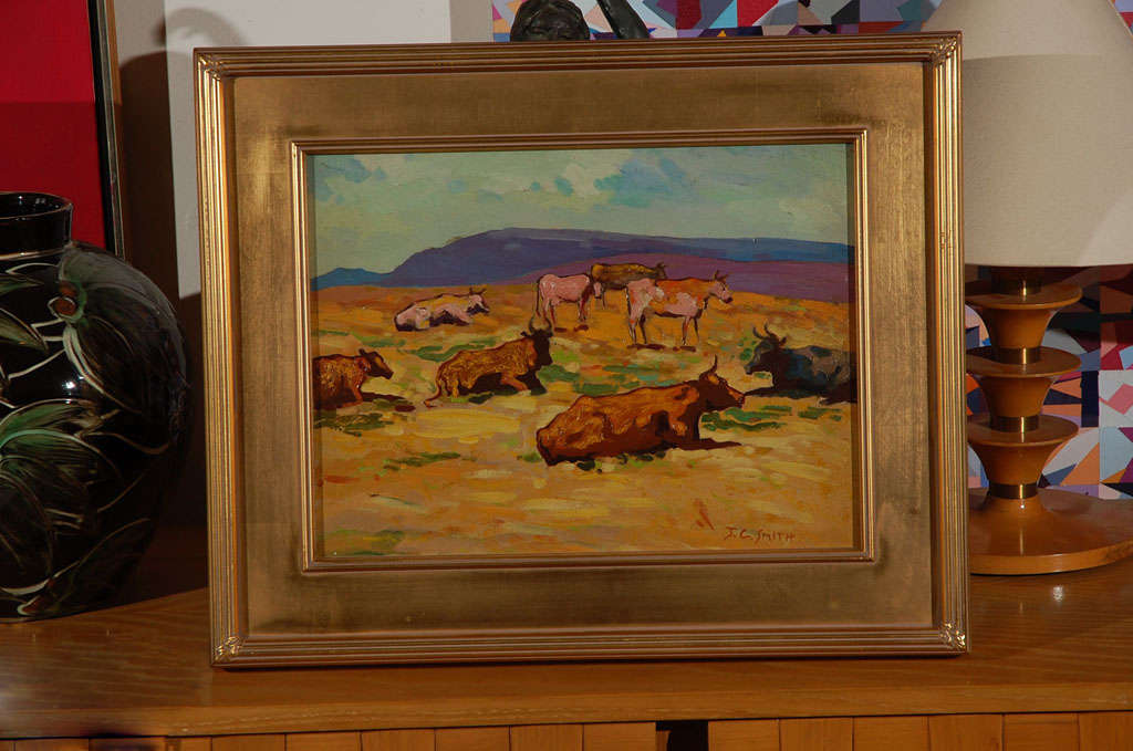 John Christopher Smith oil painting on board landscape For Sale at ...