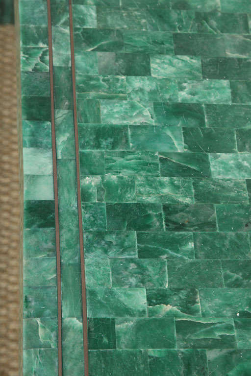 Green Stone Wrapped Waterfall Console. at 1stDibs | stone waterfall ...