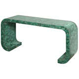 Green Stone Wrapped Waterfall Console. at 1stDibs | stone waterfall ...