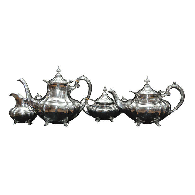 Sterling Silver Tea and Coffee Set "Hampton Court" at 1stDibs