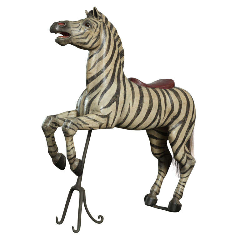 Exceptional Exotic Carousel Zebra by Karl Muller at 1stDibs