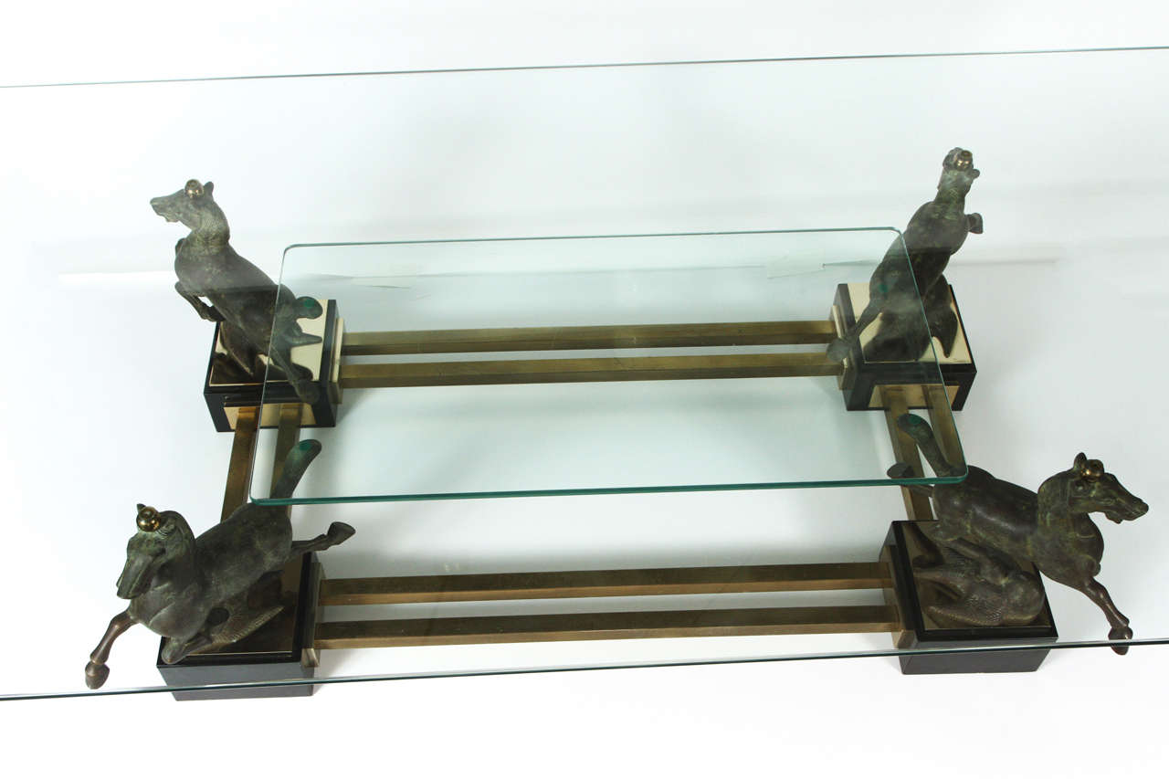 Roman Bronze Low Coffee Table, 1950 at 1stDibs