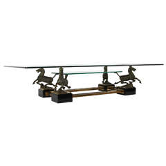Roman Bronze Low Coffee Table, 1950 at 1stDibs