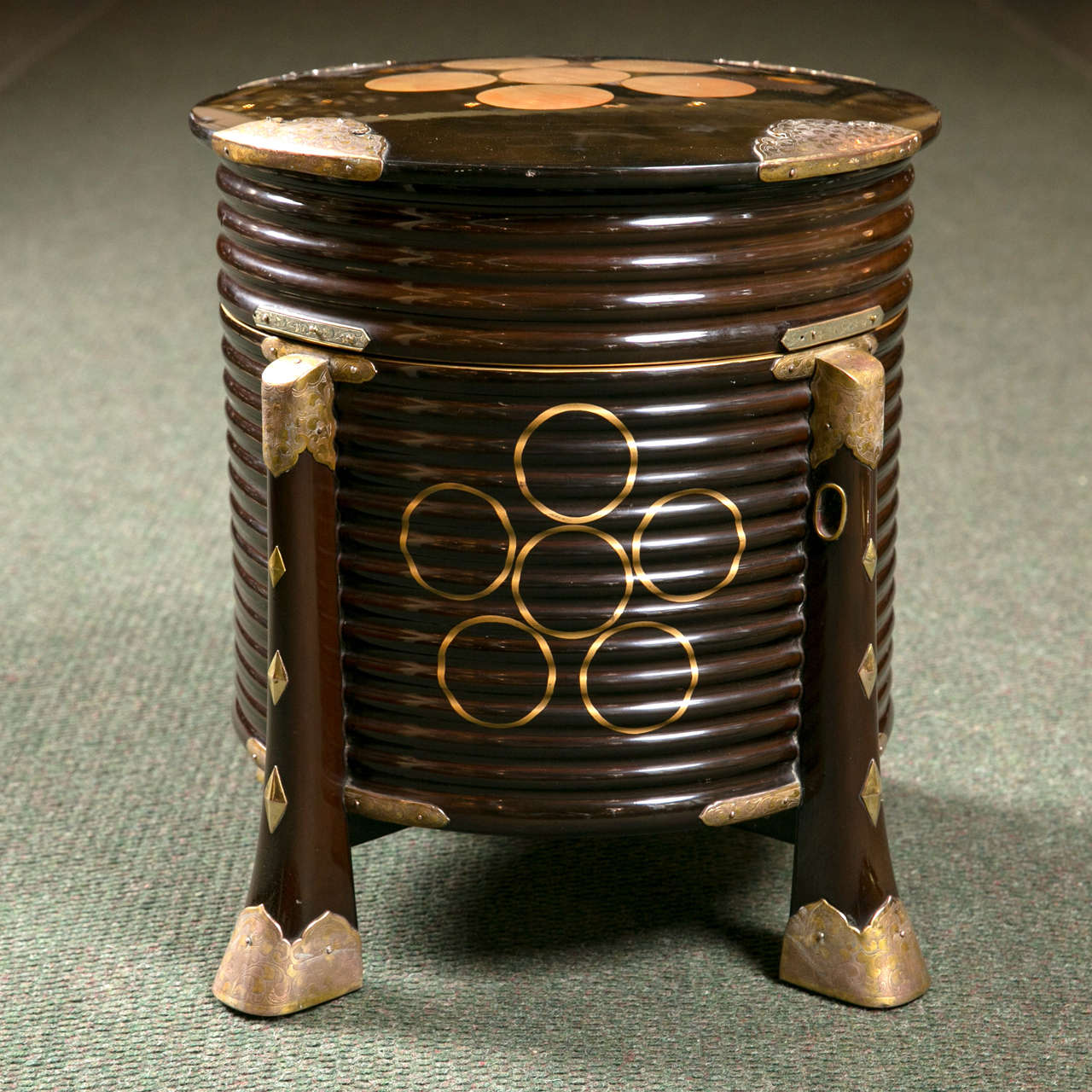 Japanese Black Lacquer Hat Box at 1stDibs | black hat box