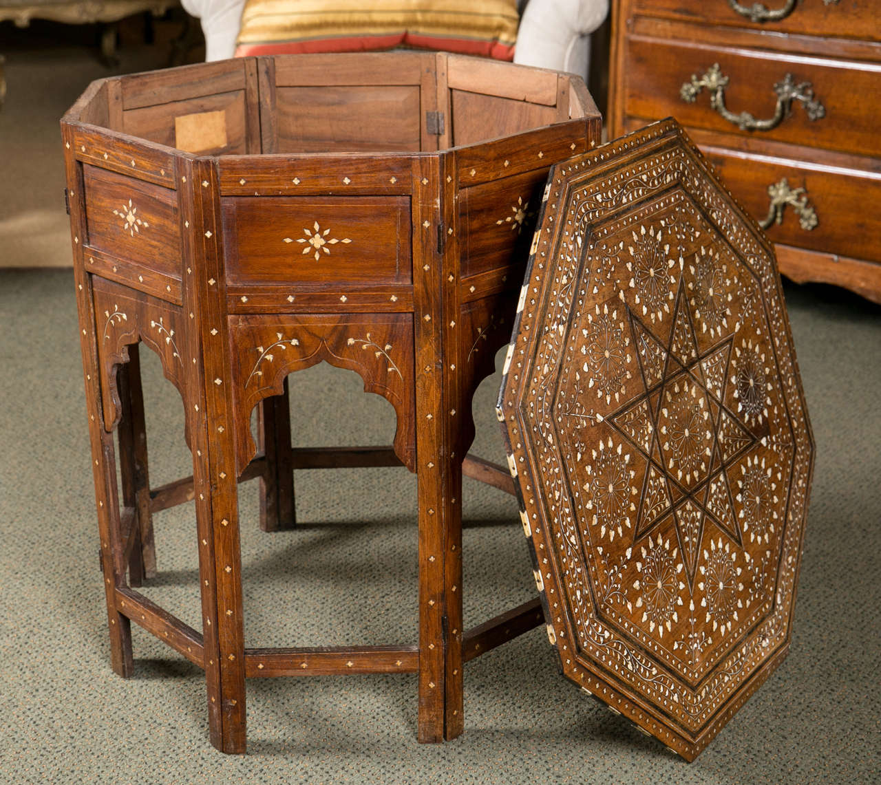 Indian Hardwood Side Table at 1stDibs