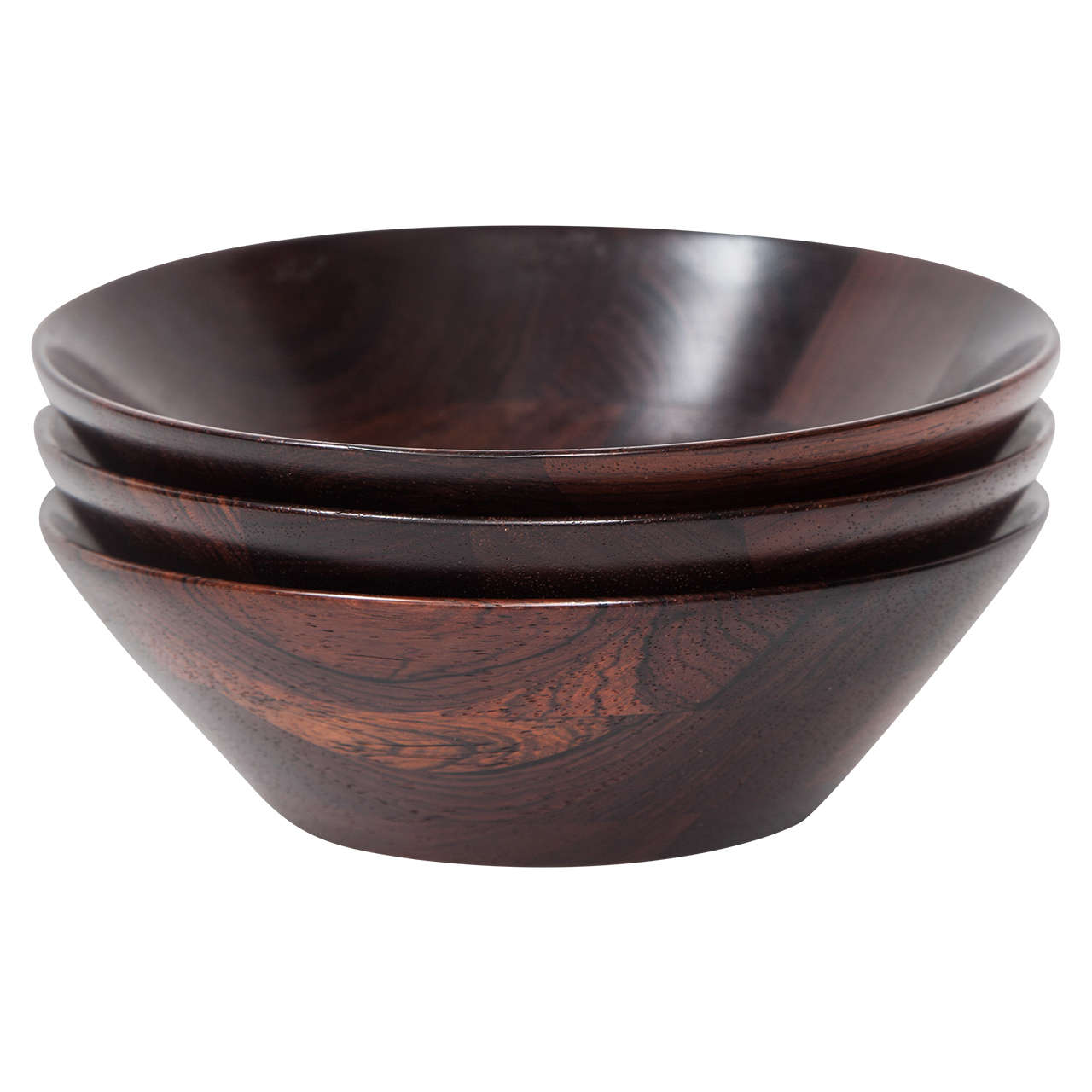 Trio of Danish Rosewood Bowls by Laurids Lonborg for Illums Bolighus at ...