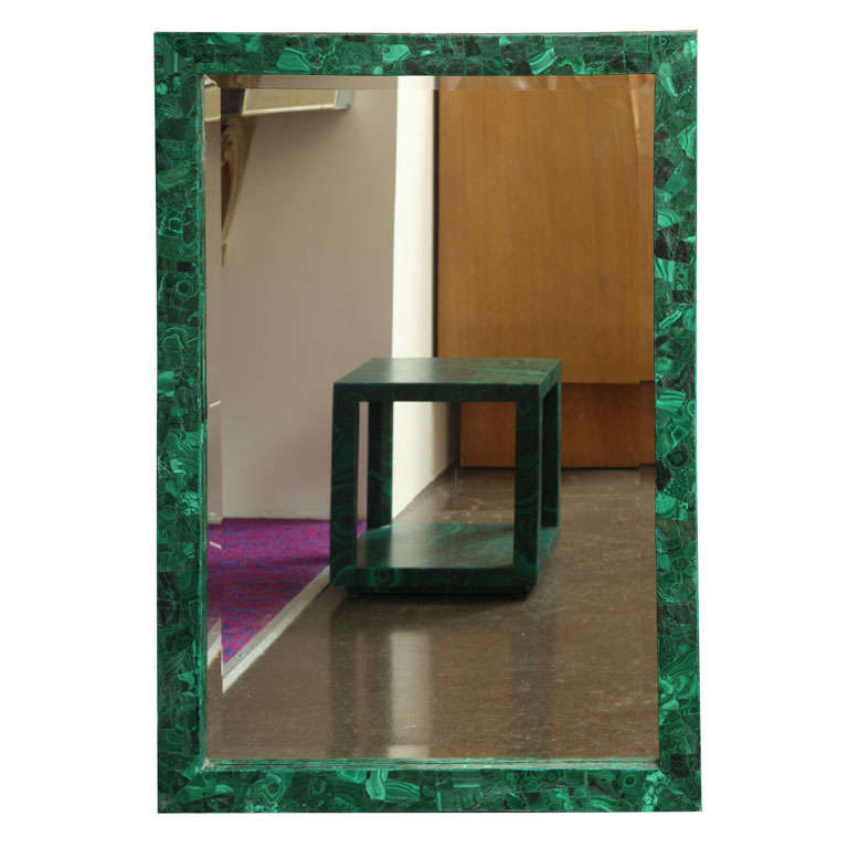 Fabulous Natural Malachite Mirror at 1stDibs | green mirrors
