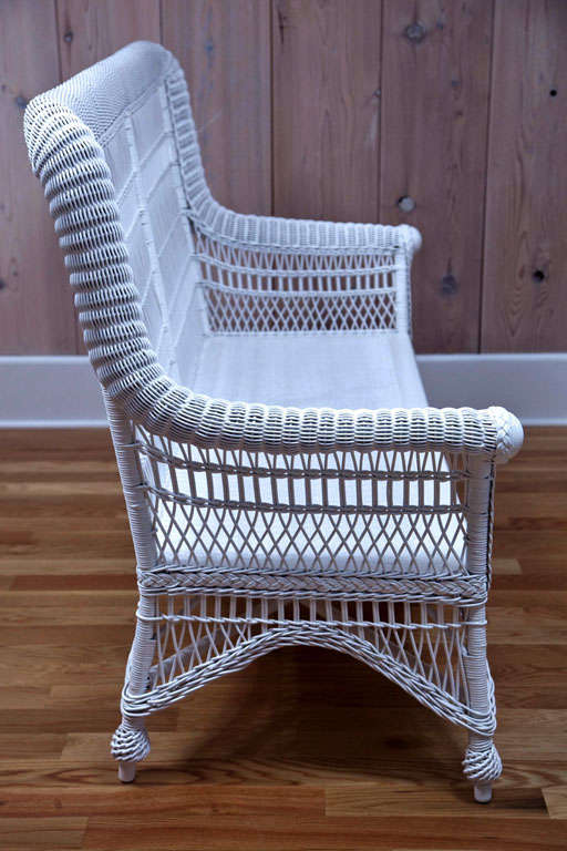 Victorian Wicker Rolled-Arm Sofa at 1stDibs