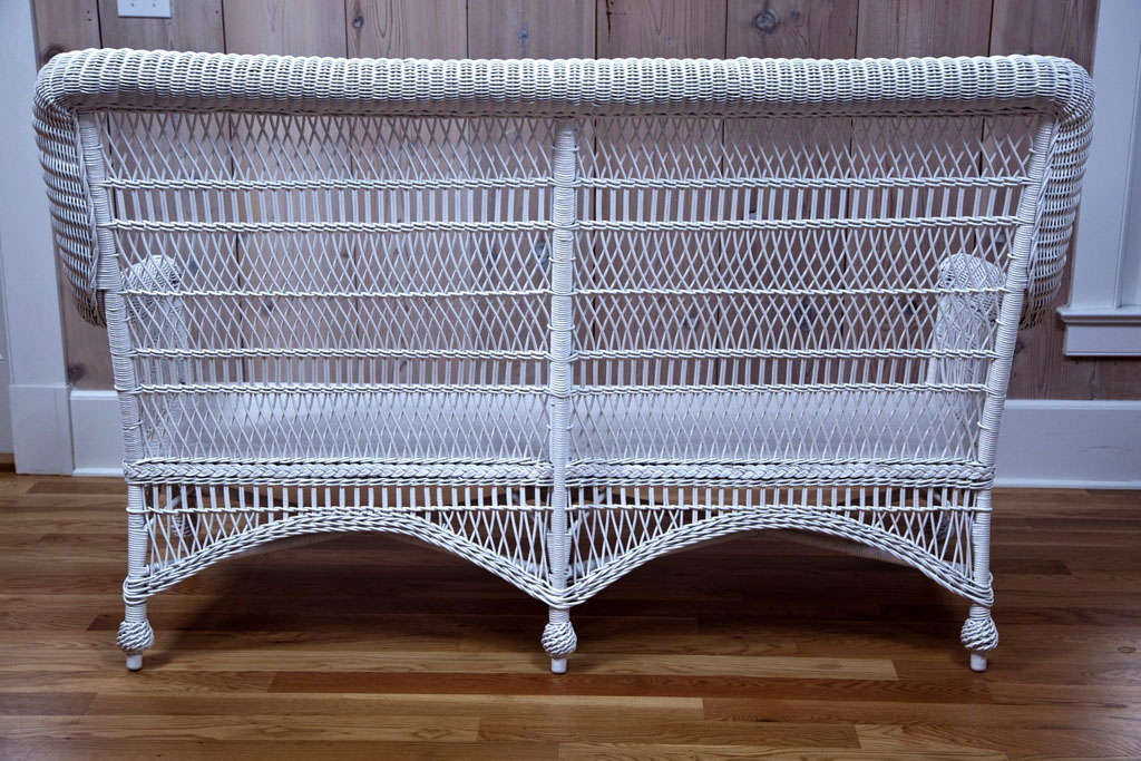 Victorian Wicker Rolled-Arm Sofa at 1stDibs