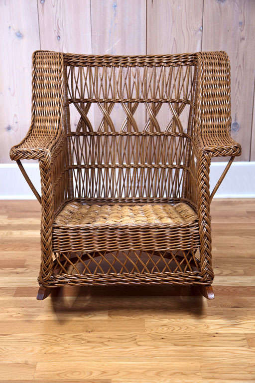 Heywood Wakefield Wicker Rocker at 1stDibs | heywood wakefield rocker ...