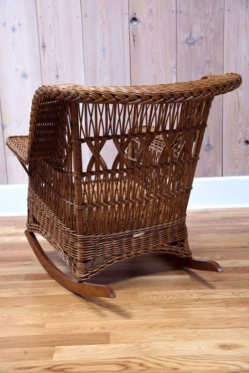 Heywood Wakefield Wicker Rocker at 1stDibs | heywood wakefield rocker ...