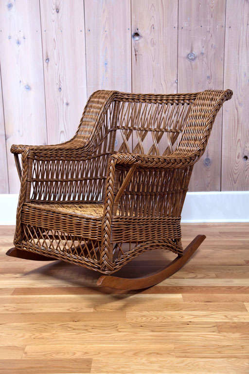 Heywood Wakefield Wicker Rocker at 1stDibs | heywood wakefield rocker ...