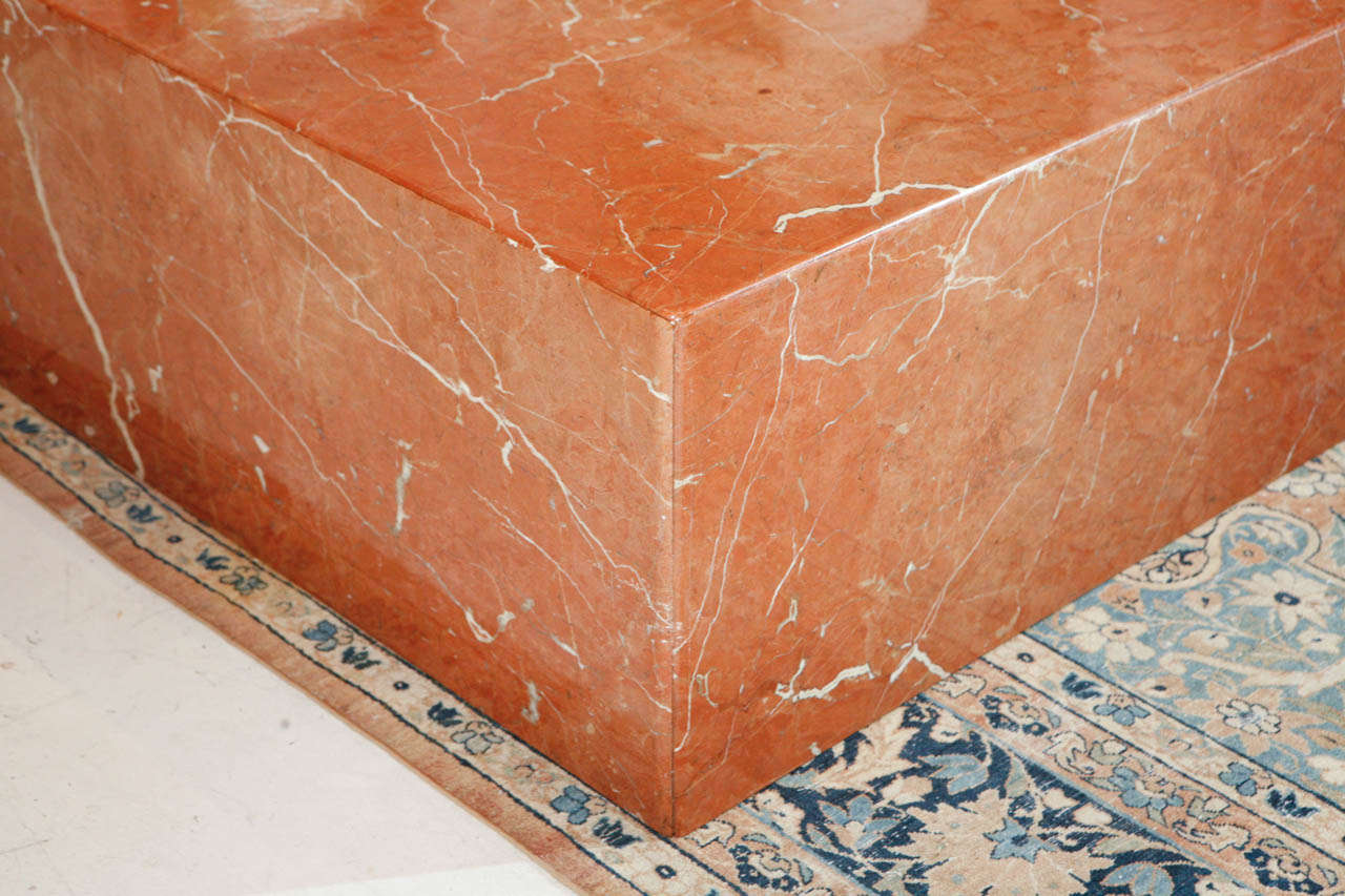 Very Large Terracotta Marble Square Coffee Table at 1stDibs | orange ...