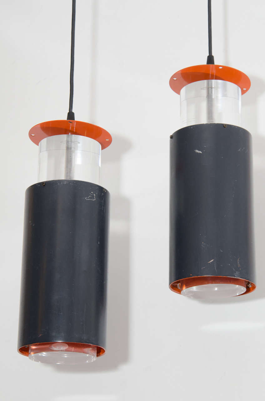 Danish Modern Poul Henningsen for Louis Poulsen Double Pendant Light ...