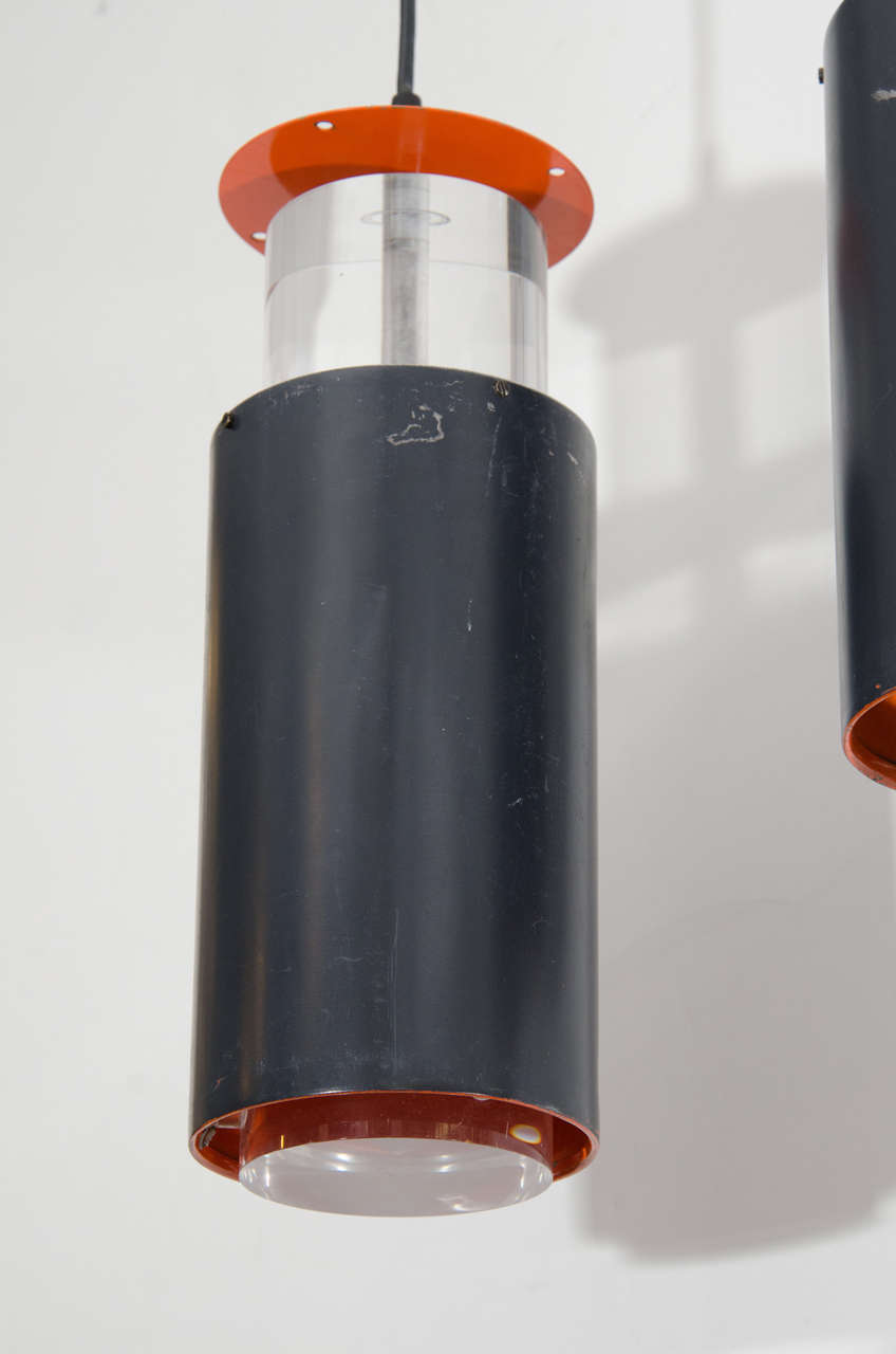 Danish Modern Poul Henningsen for Louis Poulsen Double Pendant Light ...