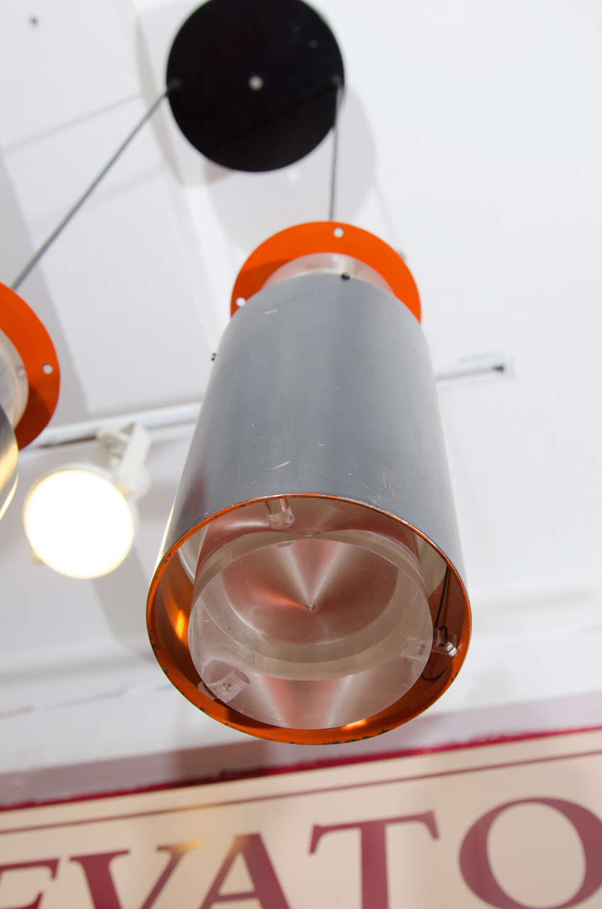 Danish Modern Poul Henningsen for Louis Poulsen Double Pendant Light ...