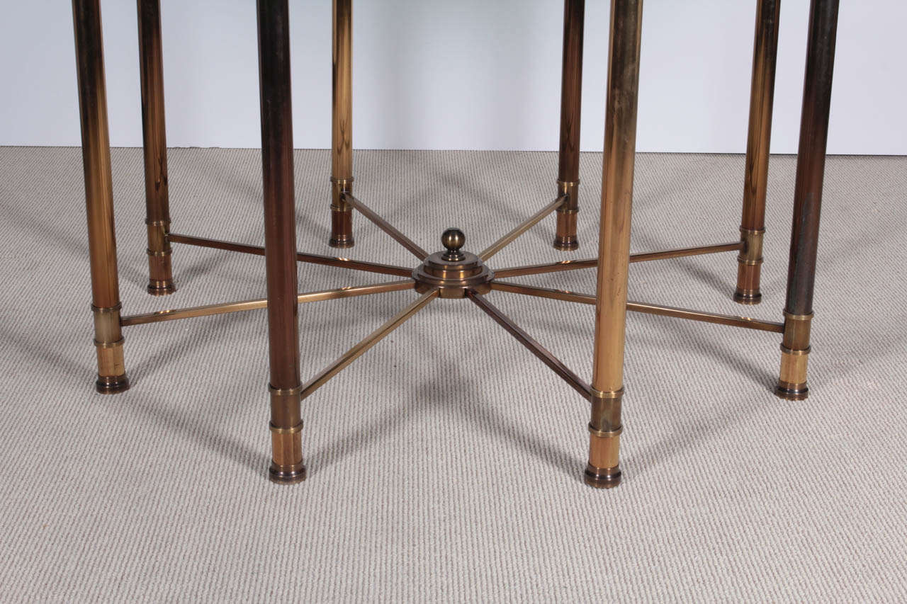 Mastercraft Oversized Brass Octagonal Dining Table at 1stDibs