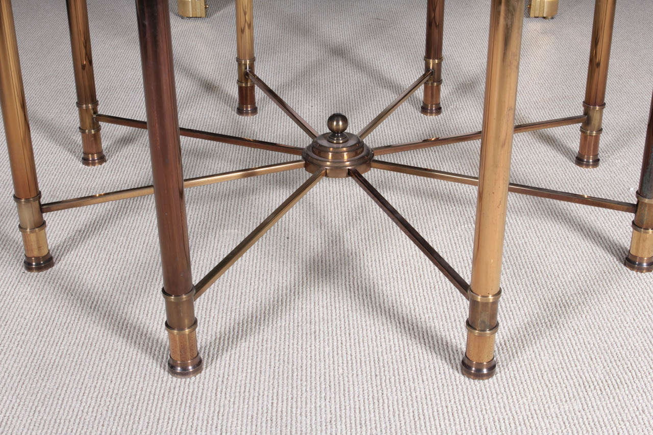 Mastercraft Oversized Brass Octagonal Dining Table at 1stDibs