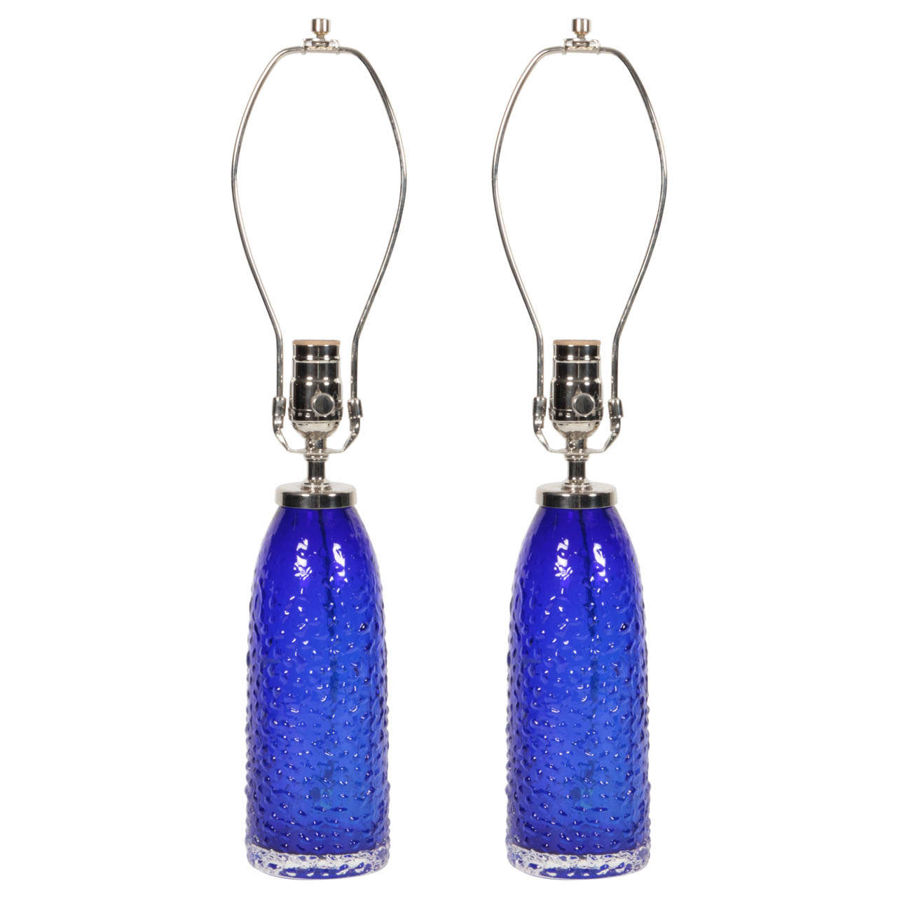 Orrefors Cobalt Blue Glass Lamps For Sale at 1stDibs