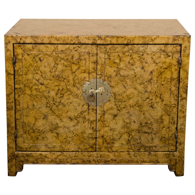 A Mid Century Asian-Inspired Two Door Cabinet at 1stDibs