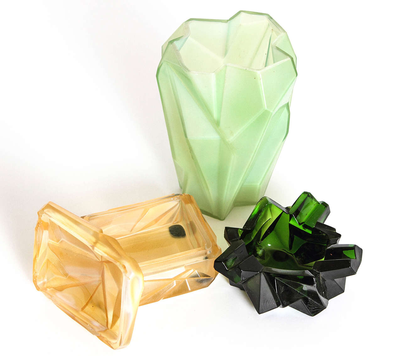 Trio Consolidated Ruba Rombic Cubist Glass Examples by Ruben Haley at ...
