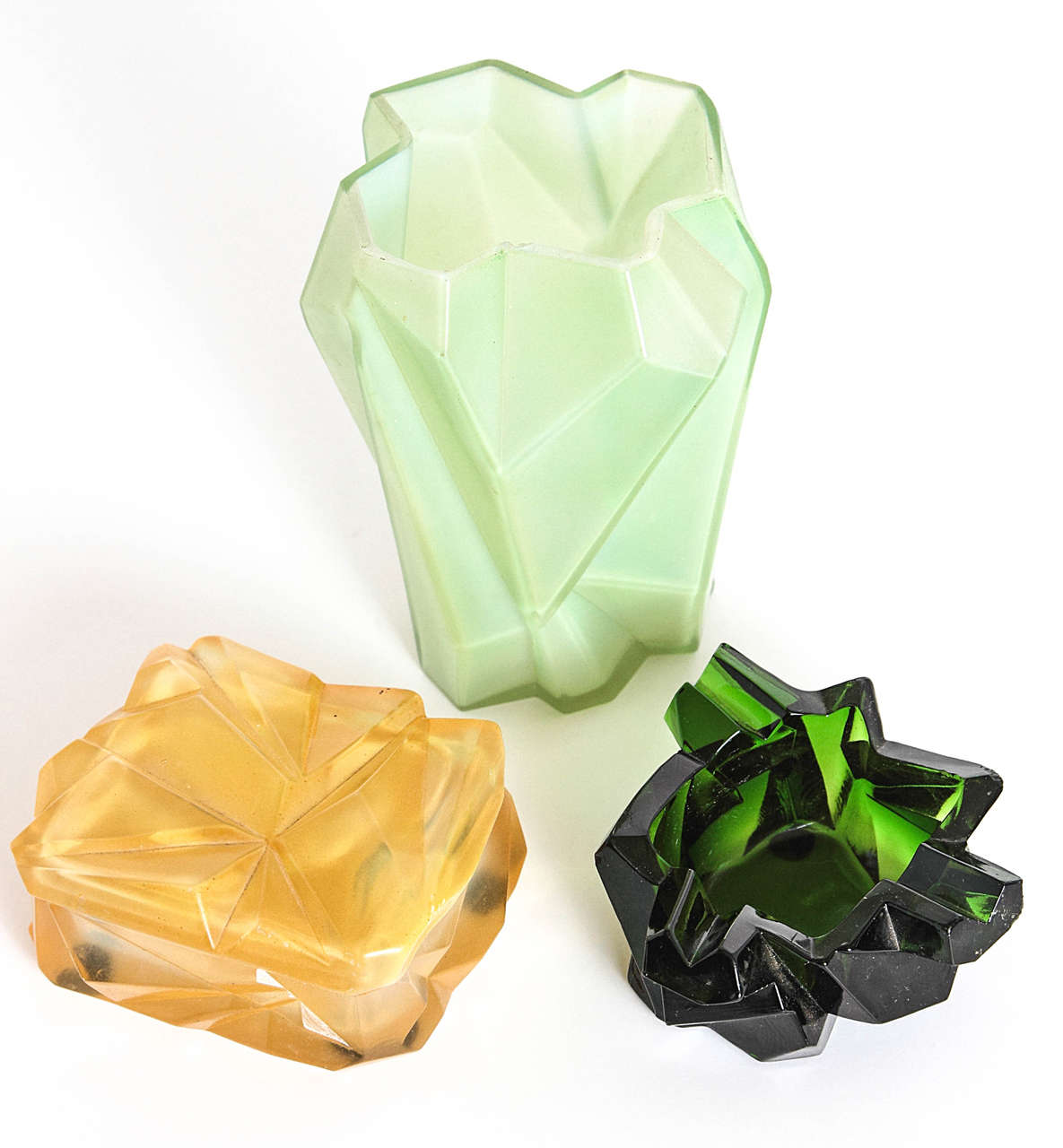 Trio Consolidated Ruba Rombic Cubist Glass Examples by Ruben Haley at ...