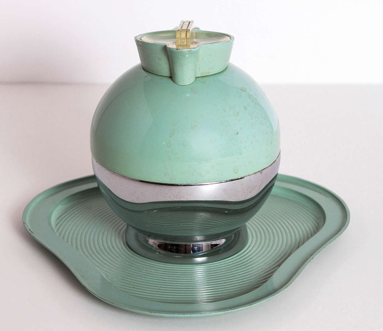 Uncommon Vintage Modernist Signed Thermos Pitcher with Original Tray ...