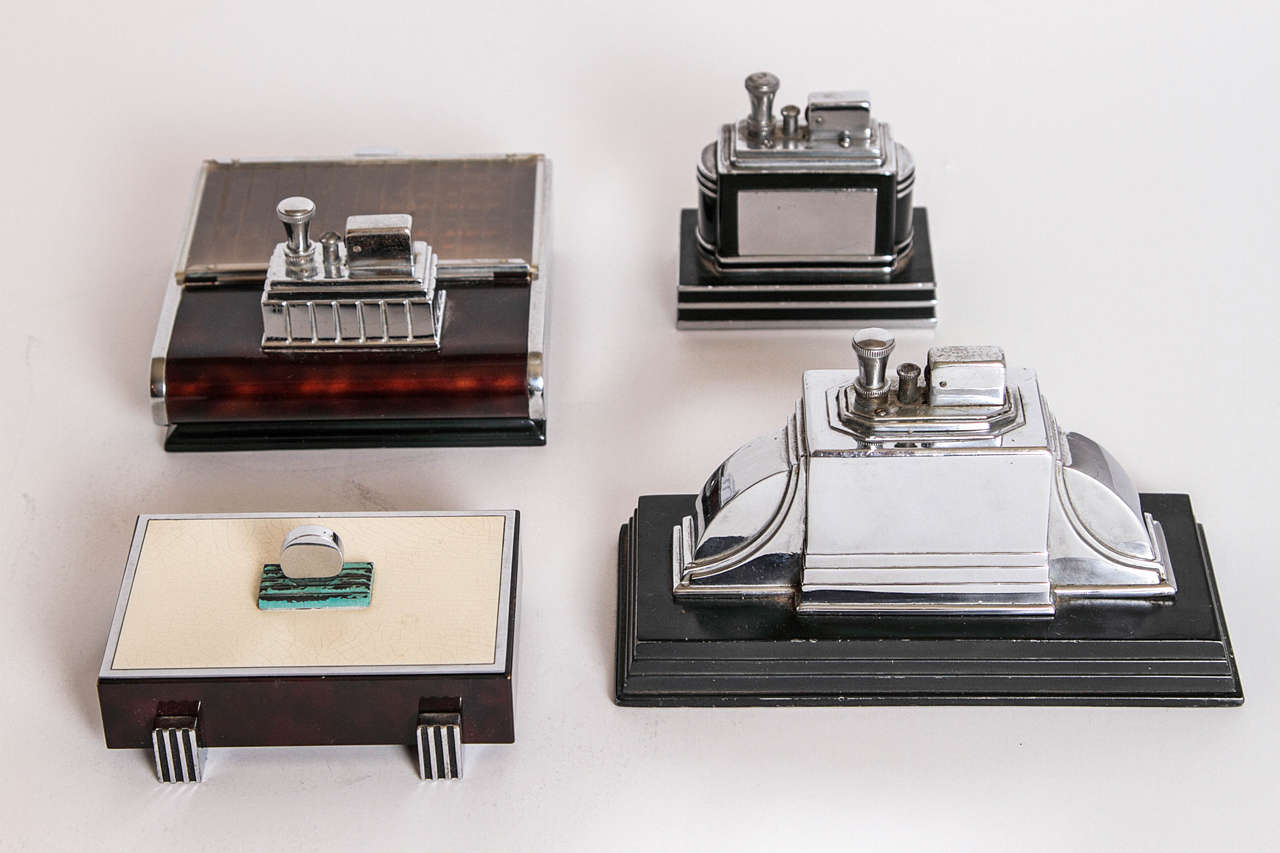 Collection of Ronson Art Deco Smokerama For Sale at 1stDibs