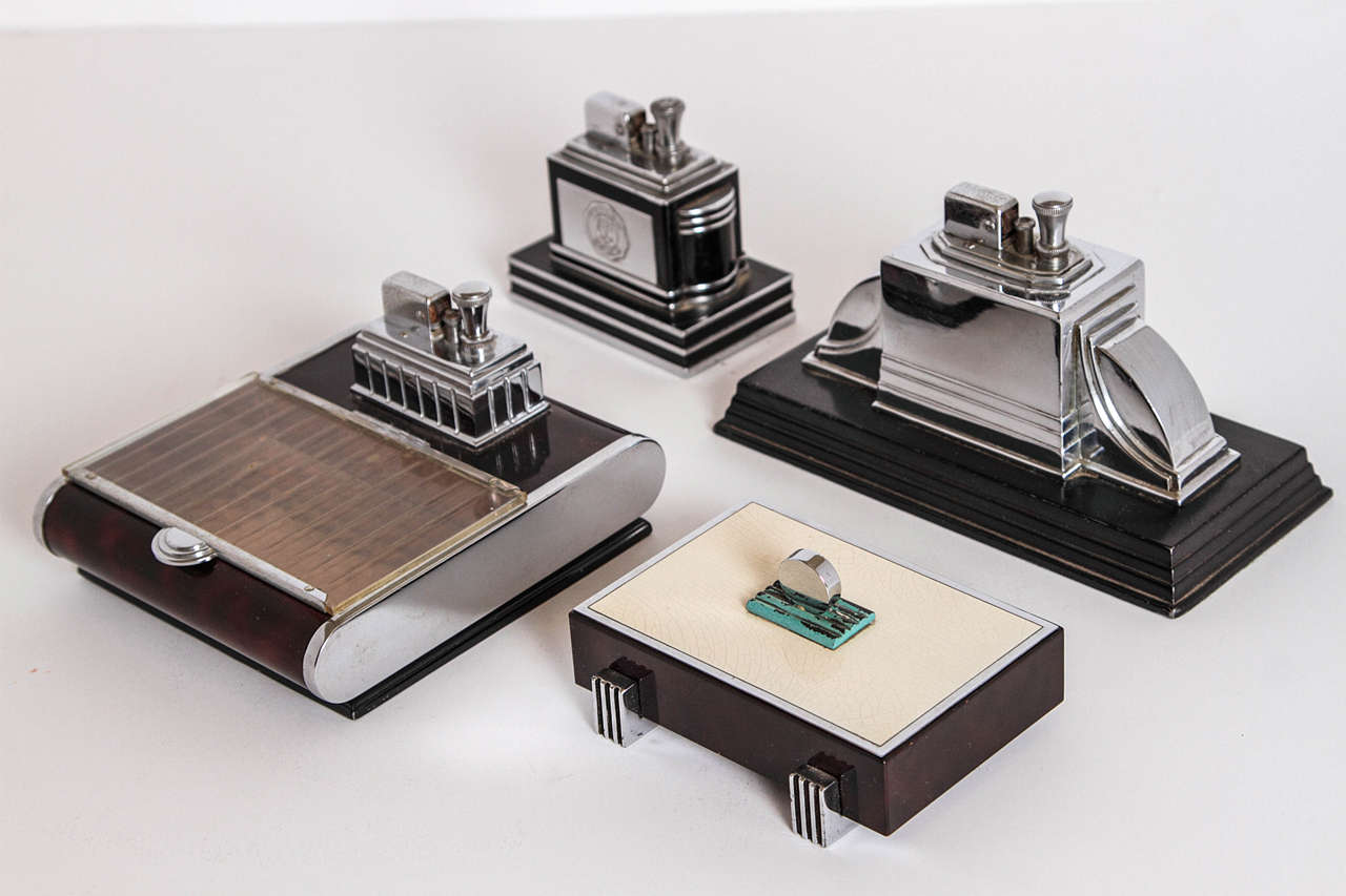 Collection of Ronson Art Deco Smokerama For Sale at 1stDibs
