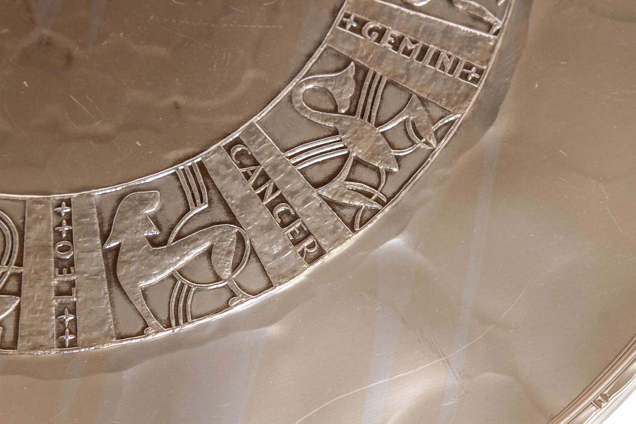 Massive Arthur Armour Hand-Wrought Aluminum Handled Zodiac Tray Unused ...