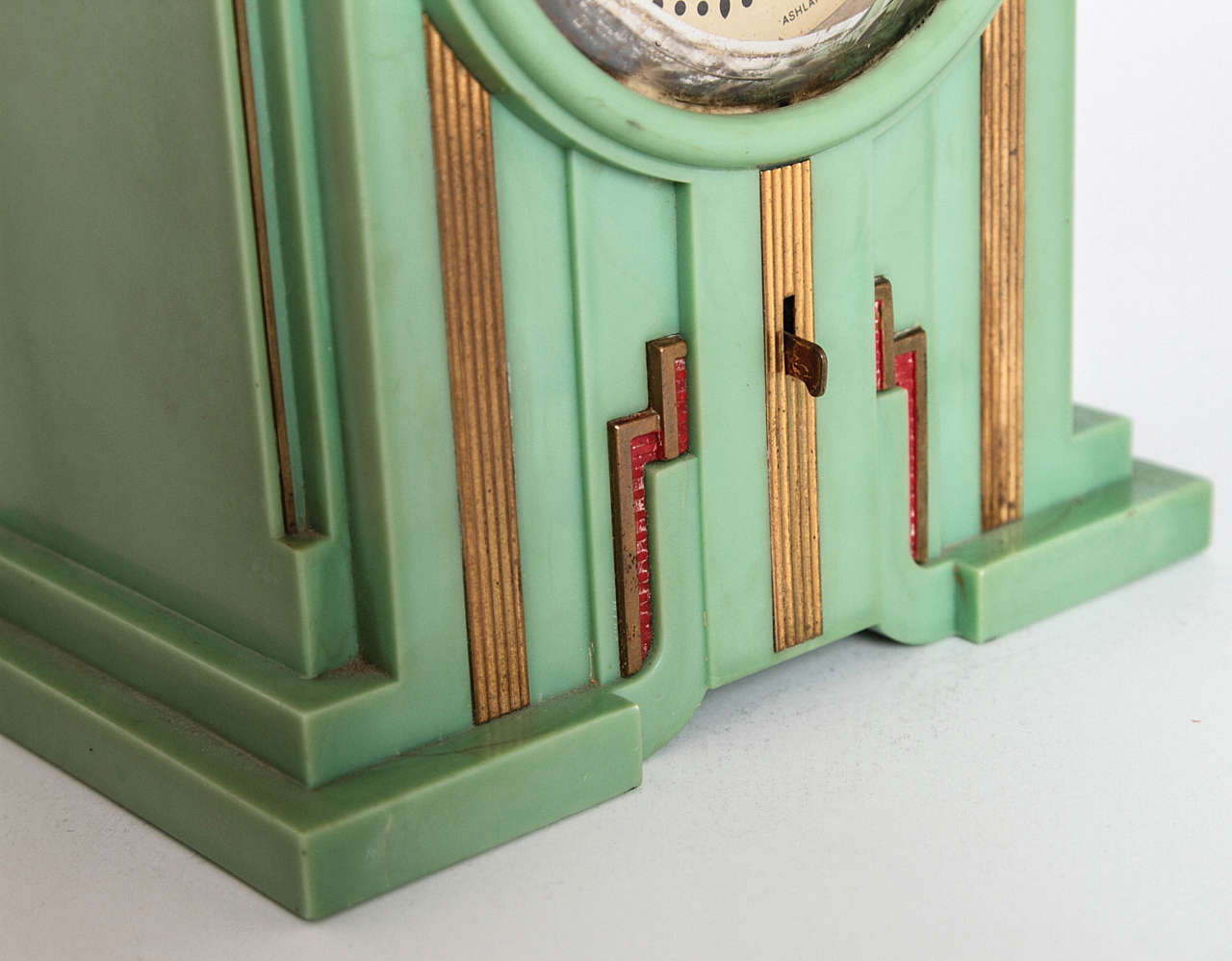 Telechron Skyscraper Art Deco Plaskon Pair Clocks in Manner of Paul ...