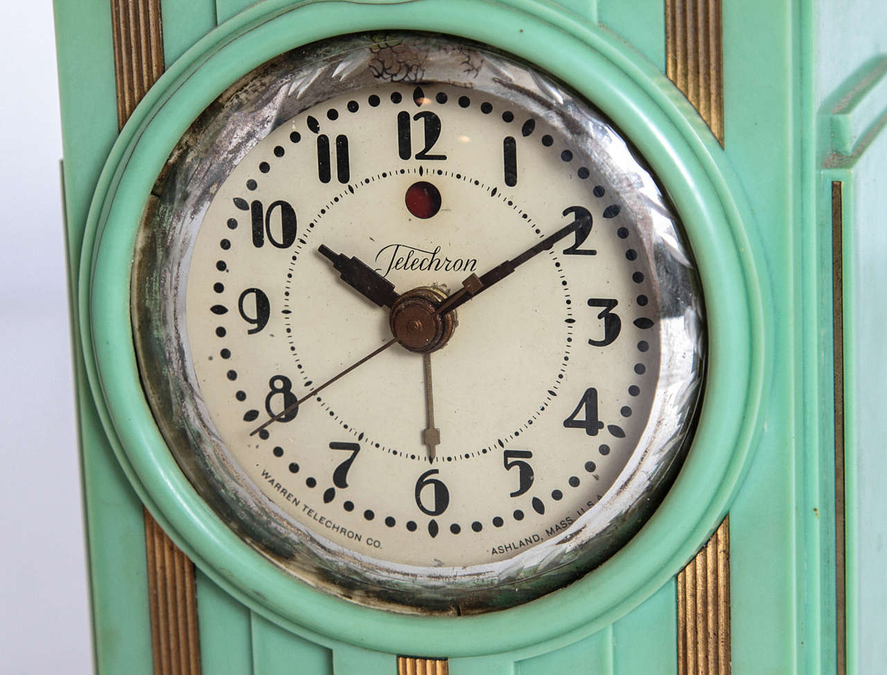 Telechron Skyscraper Art Deco Plaskon Pair Clocks in Manner of Paul ...