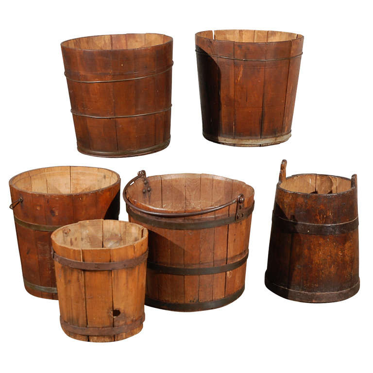 Antique Buckets and Churn at 1stDibs