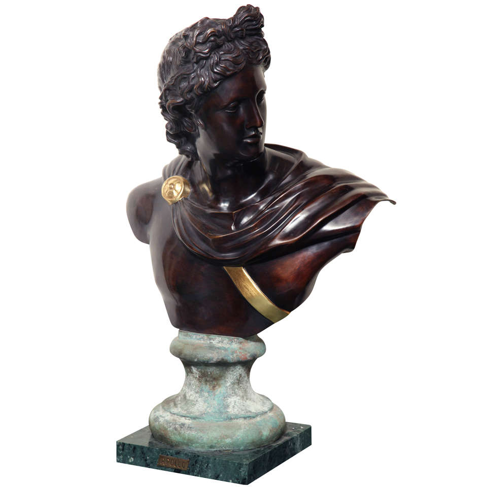 Bronze Bust of Apollo at 1stDibs