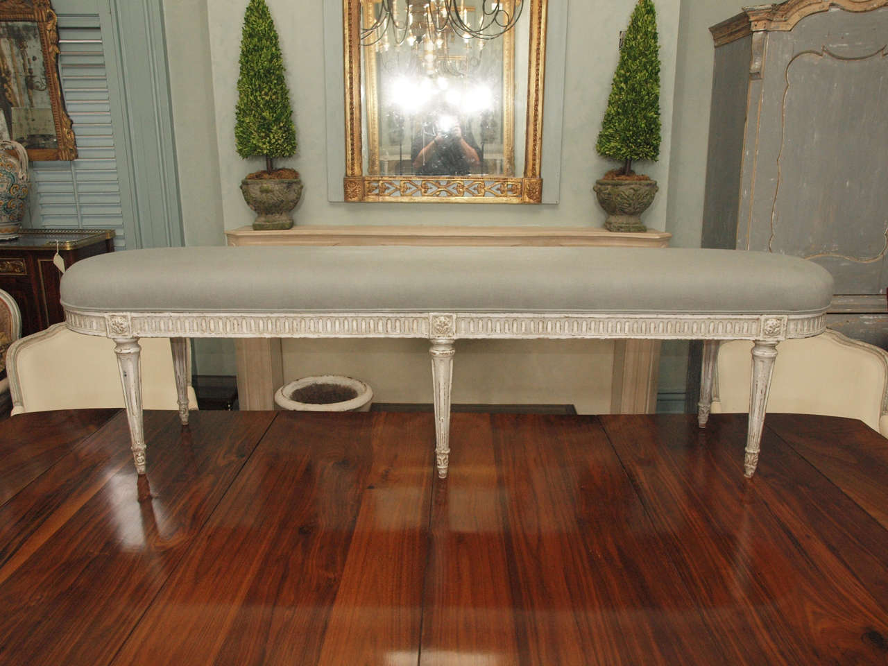 19th C Louis XVI Bench at 1stDibs