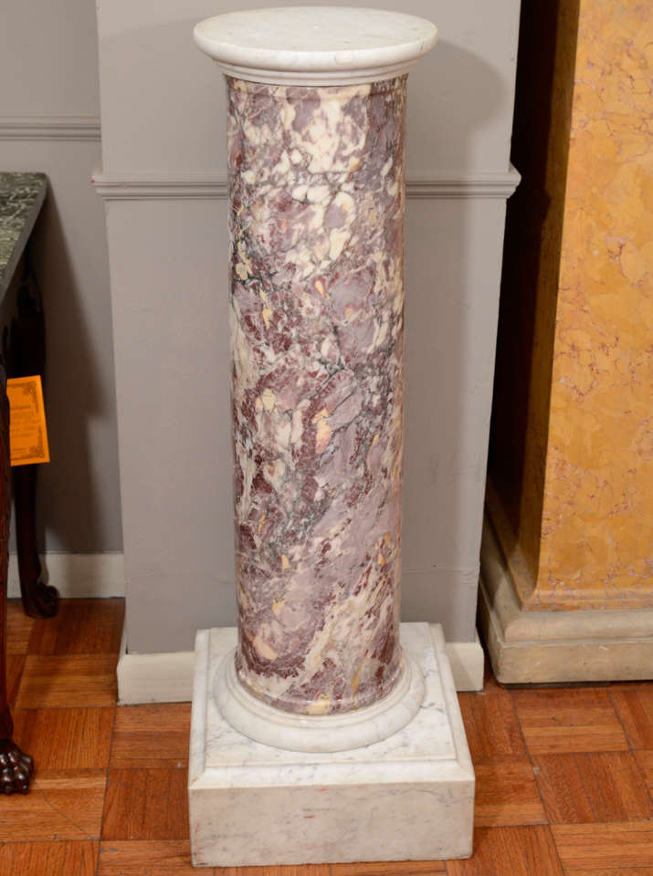 18th Century Breccia Marble Column Pedestal For Sale at 1stDibs ...