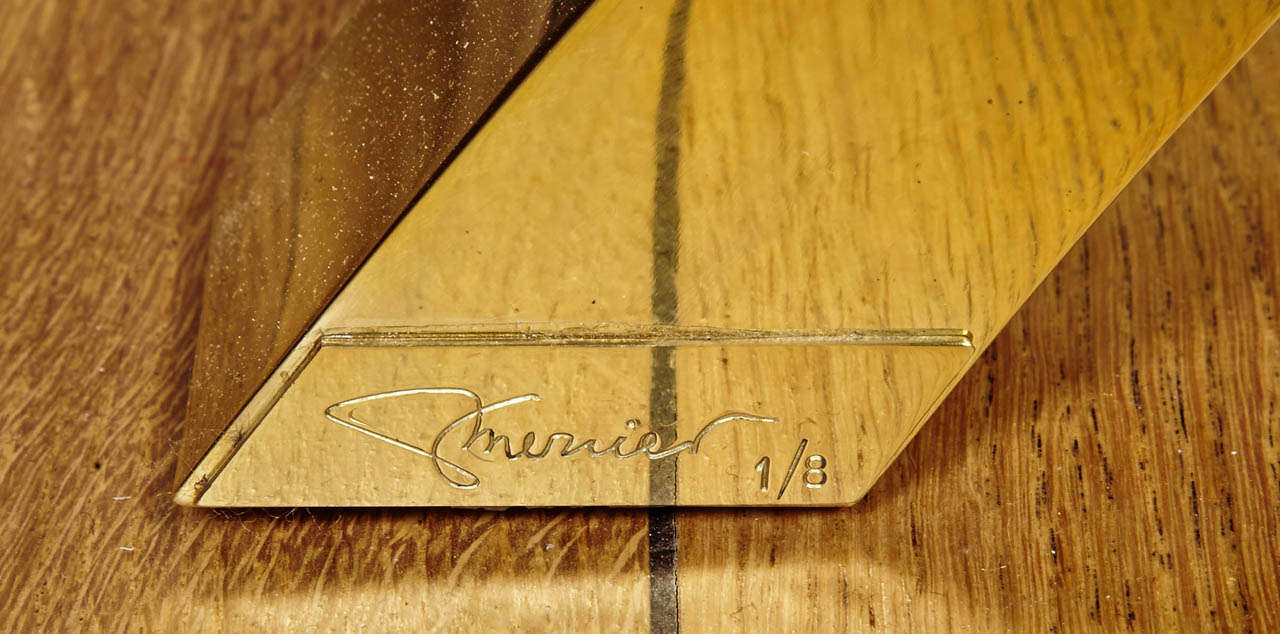 Impressive Brass Coffee Table by Claude Mercier, Sculptor/Designer ...