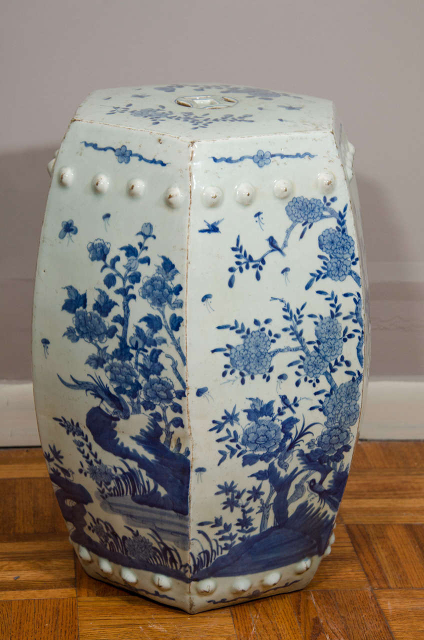 Blue and White Chinese Garden Stool at 1stDibs | blue and white chinese ...