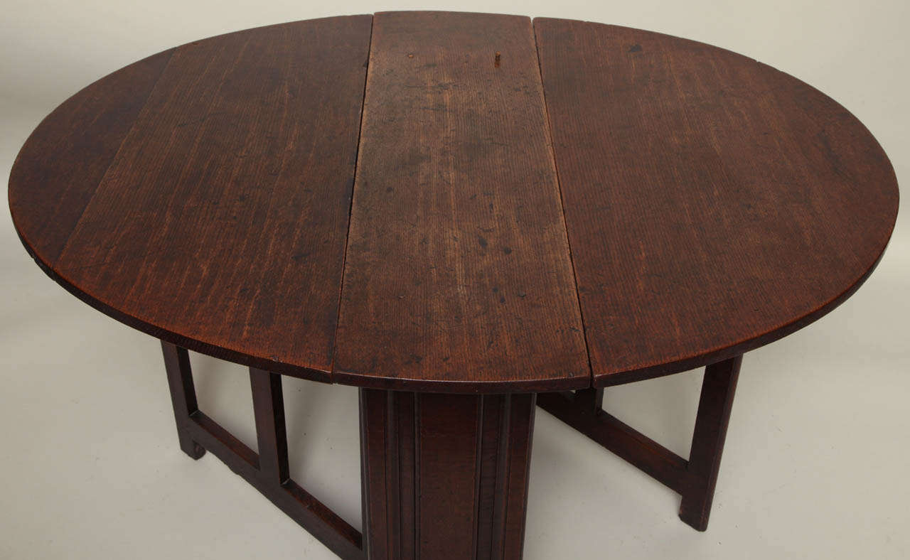 17th c. English or Welsh Oval Gate Leg Table of Rare Form at 1stDibs