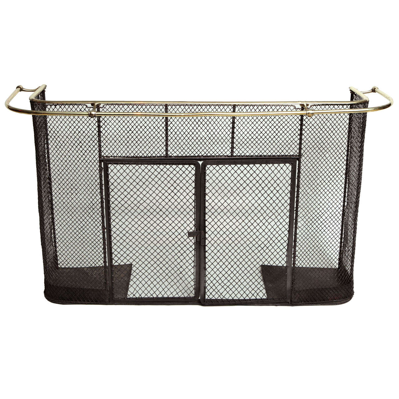Nursery Guard with Wire Mesh and Brass Rail - 44" Wide at 1stDibs ...