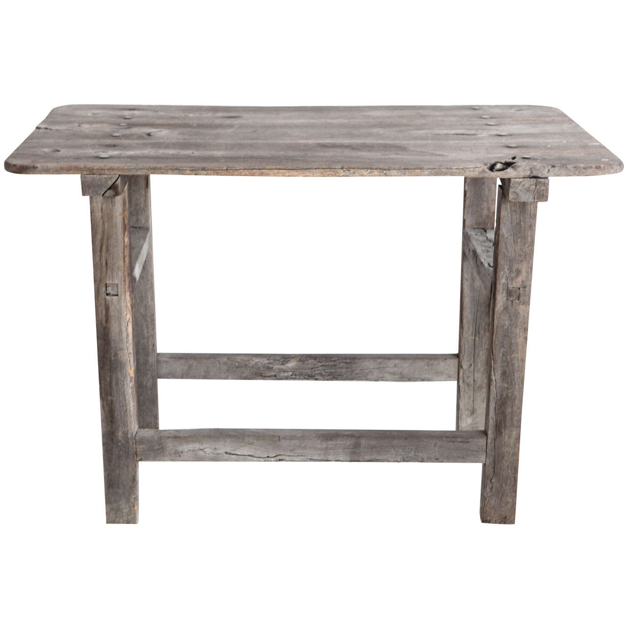 Rustic Grey Wash Bar Table at 1stDibs