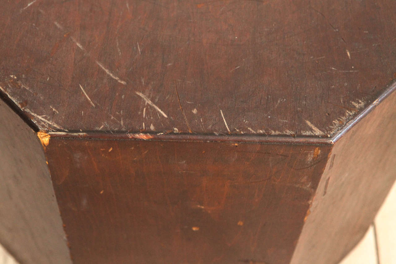 Rustic Wood Octagonal Prism Side Tables at 1stDibs | octagonal wood