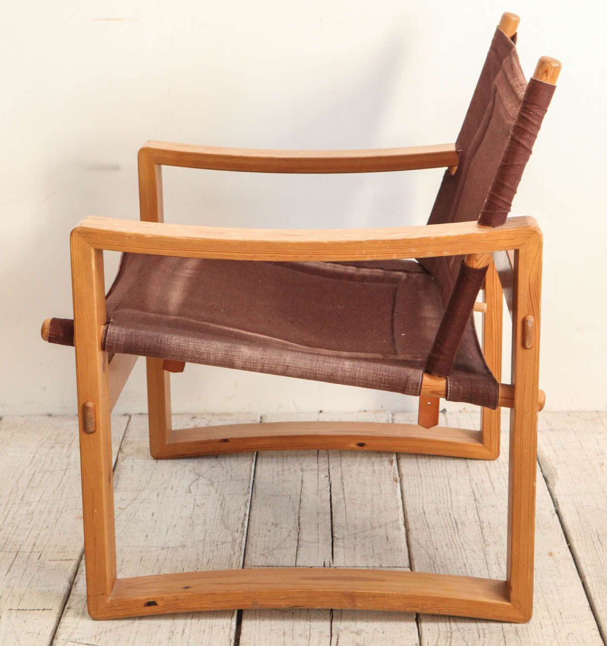 Danish Safari Chairs in Bentwood and Canvas at 1stDibs