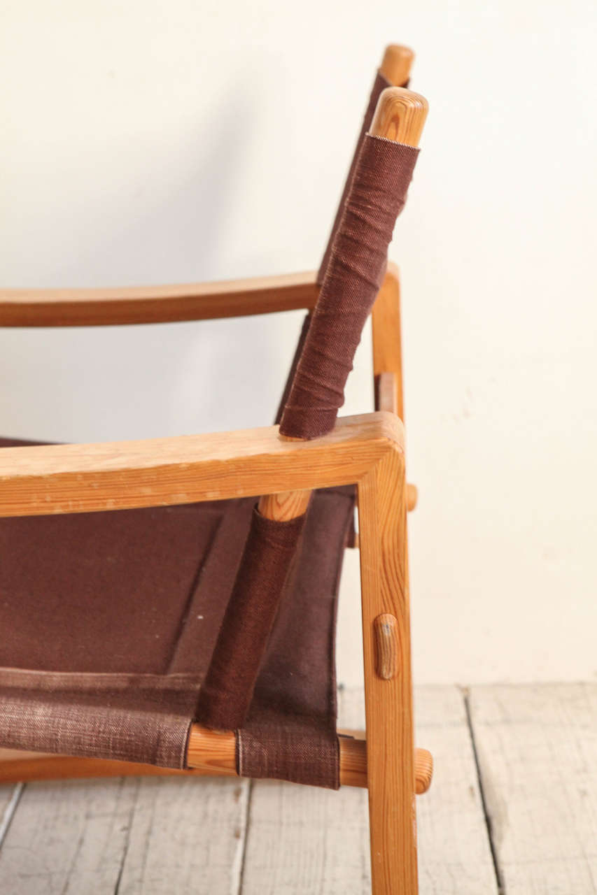 Danish Safari Chairs in Bentwood and Canvas at 1stDibs