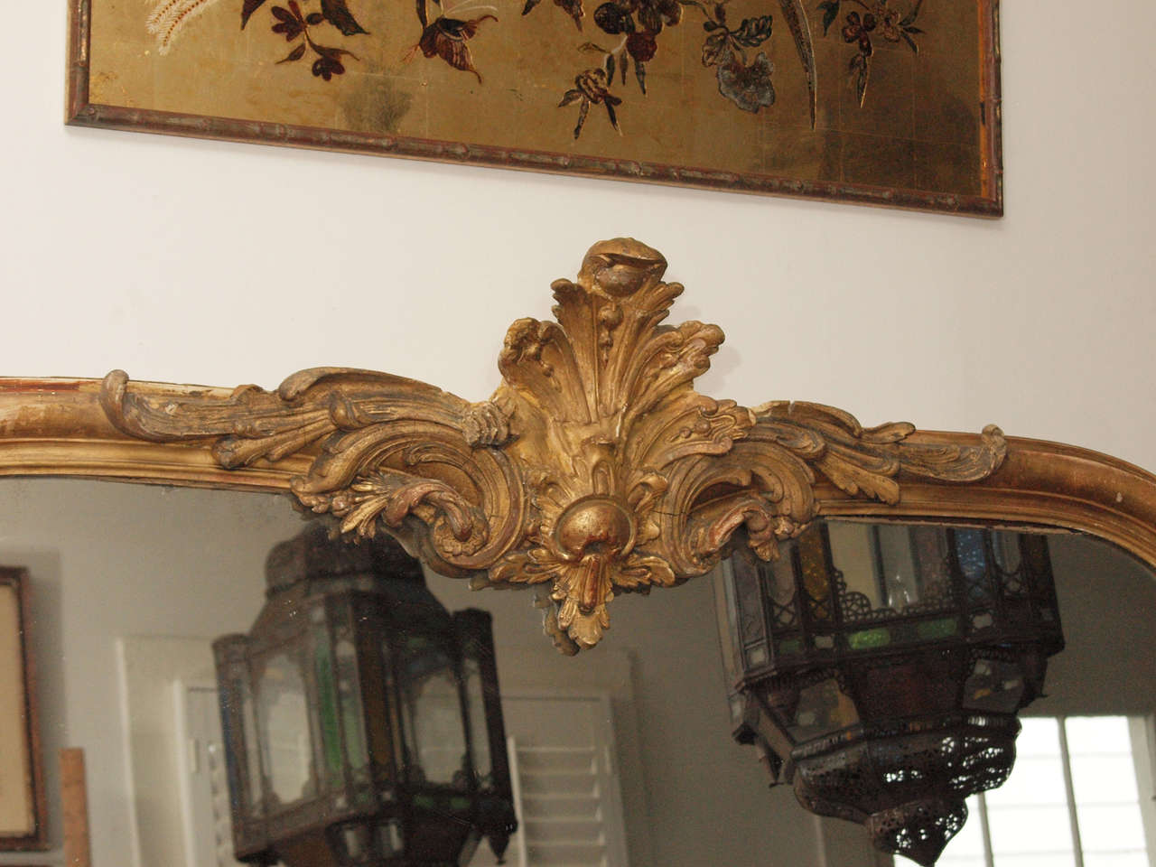 A Horizontal Louis Phillipe Mirror with Cartouche at 1stDibs