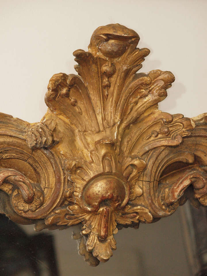 A Horizontal Louis Phillipe Mirror with Cartouche at 1stDibs