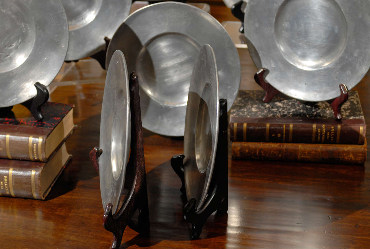 Set of 8 18th Century Pewter Plates at 1stDibs